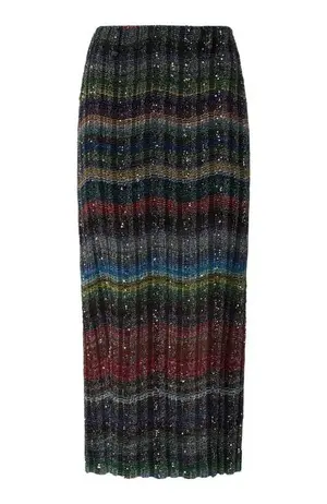 Missoni Long Pencil Skirt With Wave Pattern - Multicoloured