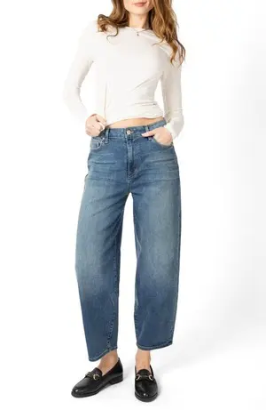 Fidelity Denim Delilah Barrel Crop Jean