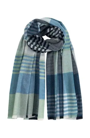 Echo Gramercy Plaid Wrap - French Blue