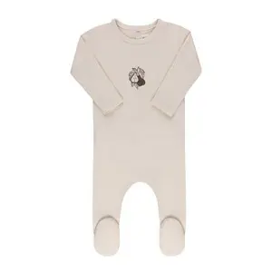 ELY'S & CO. Fruit Collection Footie - Ivory Pear