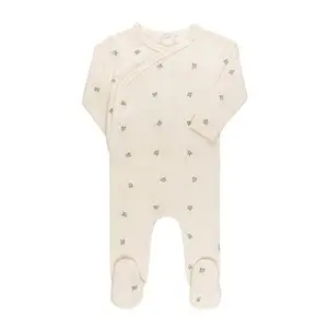 ELY'S & CO. Embroidered Collection Footie - Ivory Berry