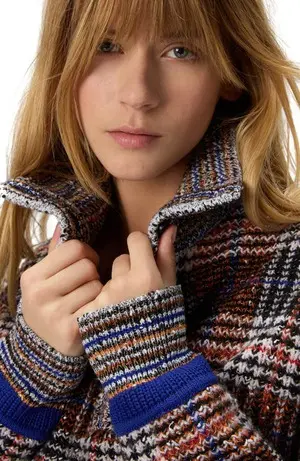 Missoni High-neck Check Pattern Sweater