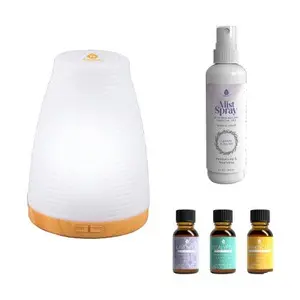 PURSONIC Aromatherapy Essentials Bundle With Usb Diffuser, 3-pack Oils - Multicolor