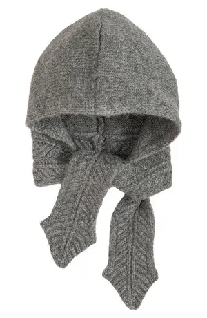 Echo Fuzzy Scarf Hood - Silver/grey