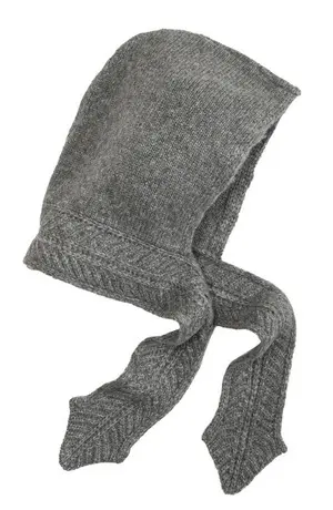 Echo Fuzzy Scarf Hood - Silver/grey