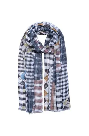Echo Patch Plaid Wrap - Black