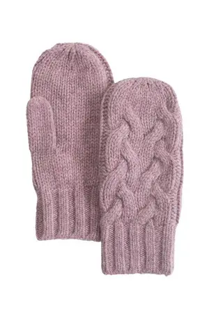 Echo Cable Knit Mittens Lotus