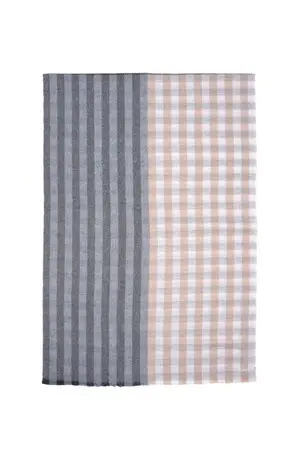 Echo Quarter Check Wrap - Heather Grey