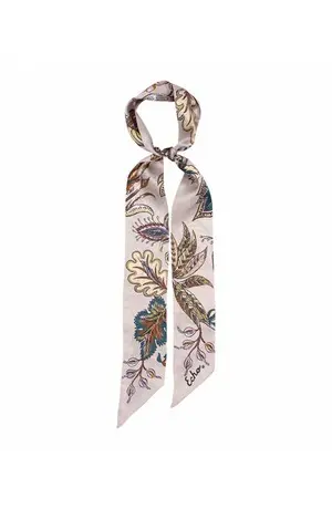 Echo Falling Leaves Ribbon Scarf - Silver