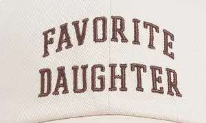 FAVORITE DAUGHTER Logo Baseball Cap - Khaki/burgundy