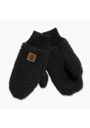 Turtle Fur High Pile Fleece Mittens Black