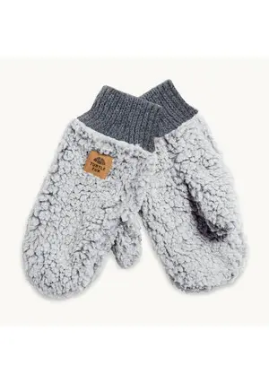 Turtle Fur High Pile Fleece Mittens - Graphite