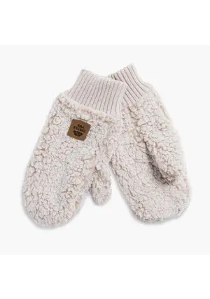 Turtle Fur High Pile Fleece Mittens - Natural