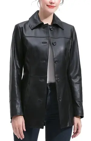 KIMI + KAI Ailany Leather Car Coat