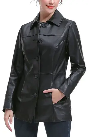 KIMI + KAI Ailany Leather Car Coat