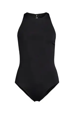 LANDS' END D-cup Tugless High Neck One Piece Swimsuit