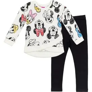 Disney Minnie Mouse Sweatshirt & Leggings Set - White/black