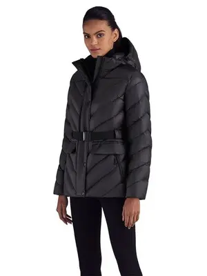 TRIPLE F.A.T. GOOSE Montalva Puffer Down Belted Jacket - Charcoal