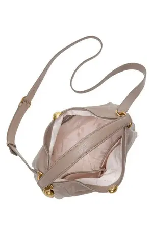 Vince Camuto Medna Leather Shoulder Bag - Beige