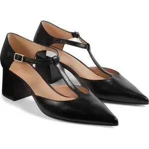LK BENNETT Mikayla T-strap Pointed Toe Pumps - Black