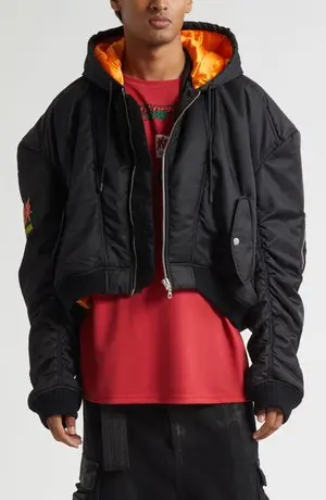 LU'U DAN Patch Bomber Jacket