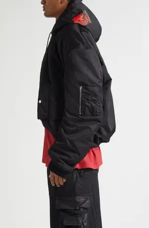 LU'U DAN Patch Bomber Jacket