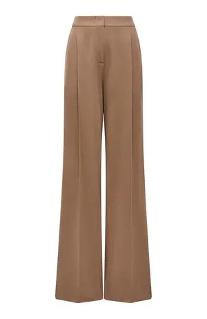 Another Tomorrow Pleated Wide-leg Trousers - Camel