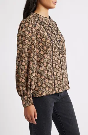 Bobeau Lace Edge Shirt