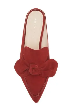 KOKO + PALENKI Piet Bow Mule - Brick Suede