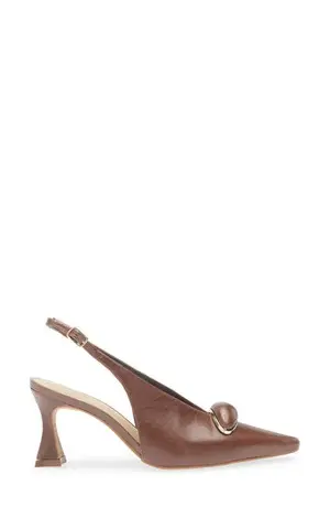 KOKO + PALENKI Penn Slingback Pump - Brown Leather