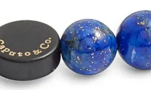 Caputo & Co Square Beaded Stretch Bracelet - Lapis Lazuli