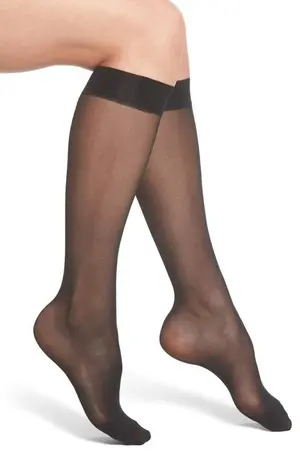 Wolford Satin Touch Knee High Socks - Black