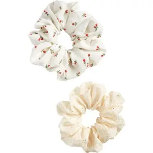 Bp. Two-pack Of Scrunchies - Ivory