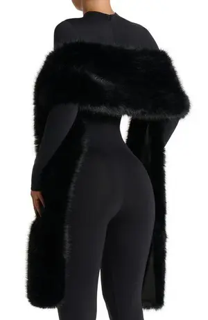 Naked Wardrobe Faux Fur Shawl