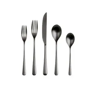 MEPRA Neve Flatware Set20 Pieces Ice Black Gold