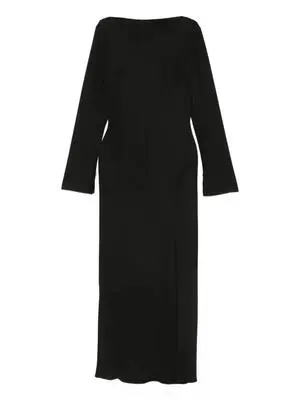 Patrizia Pepe Side-slit Maxi Dress - Black