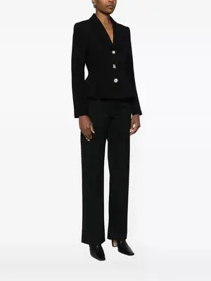 NISSA Crystal-embellished Single-breasted Blazer - Black