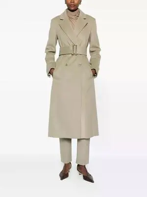 Patrizia Pepe Belted Double-breasted Coat