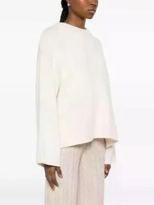Soft Goat Chunky Knit Crewneck - Neutrals