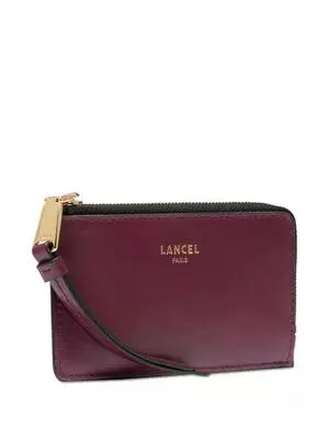 LANCEL Zip-fastening Leather Card Holder - Red