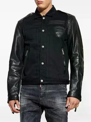 Dsquared2 X Ducati Leather-sleeve Shirt Jacket