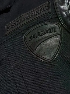 Dsquared2 X Ducati Leather-sleeve Shirt Jacket