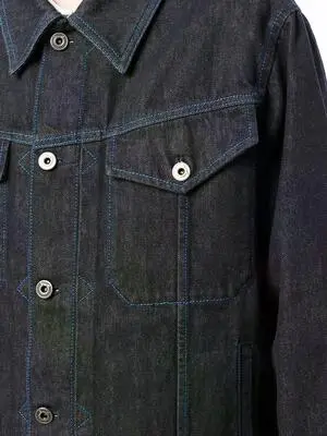 FERRAGAMO Contrast-stitch Denim Jacket