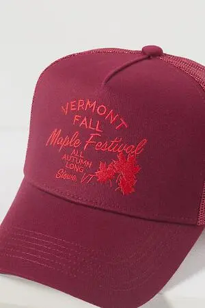 KENZ KUSTOMZ Fall Trucker Hat - Red Vermont Maple Festival