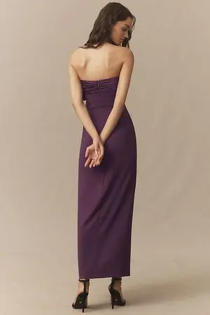 HUTCH Strapless Bow Sash Maxi Dress