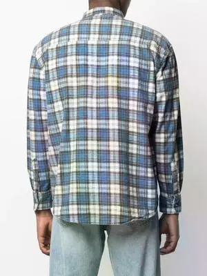Needles Mixed-plaid Shirt - Blue
