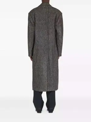 MAISON MARGIELA Herringbone Double-breasted Coat - Grey