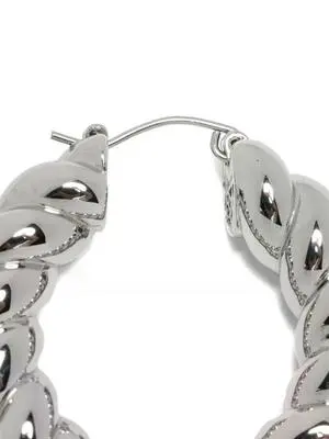 Eddie Borgo Rope Hoop Earrings - Silver