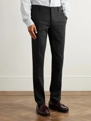 SLOWEAR Incotex Slim-fit Virgin Wool-blend Trousers - Gray