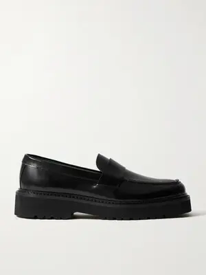 VINNY'S Peeters Glossed-leather Loafers